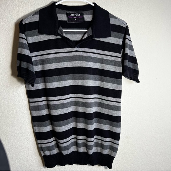 JM Collection | Shirts | Mens Stripe Polo 0 Cotton | Poshmark